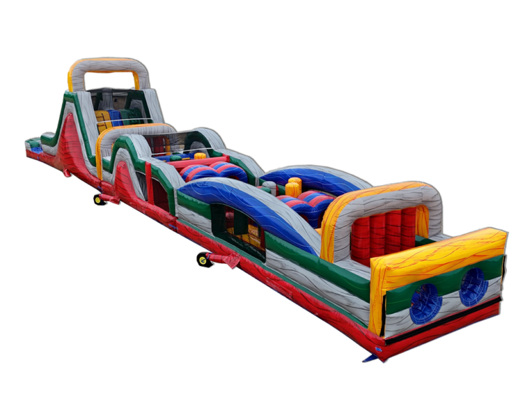85 FT Dual Lane Extreme Obstacle Course Wet & Dry | USA Bouncers